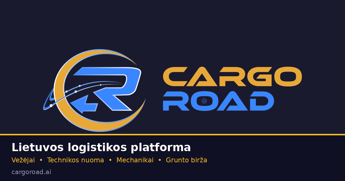 CargoRoad — Statybų logistikos AI platforma